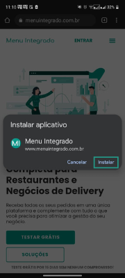Como instalar o Menu Integrado como app? – Central de ajuda
